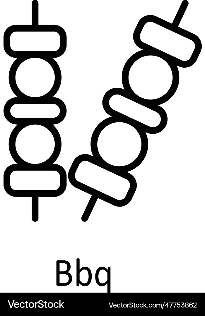 Bbq outline icon design food Royalty Free Vector Image