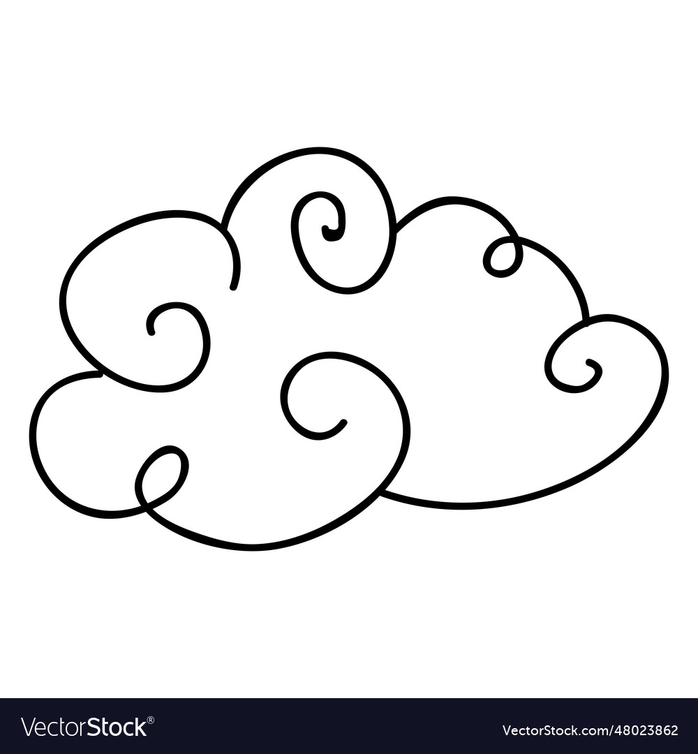 Cloud sky doodle Royalty Free Vector Image - VectorStock