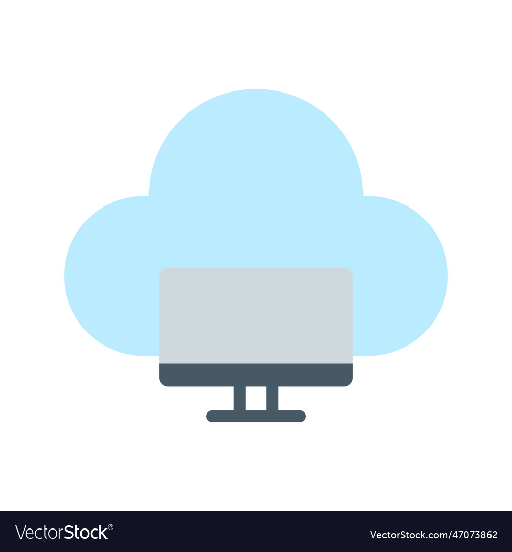 Cloud system icon image suitable Royalty Free Vector Image