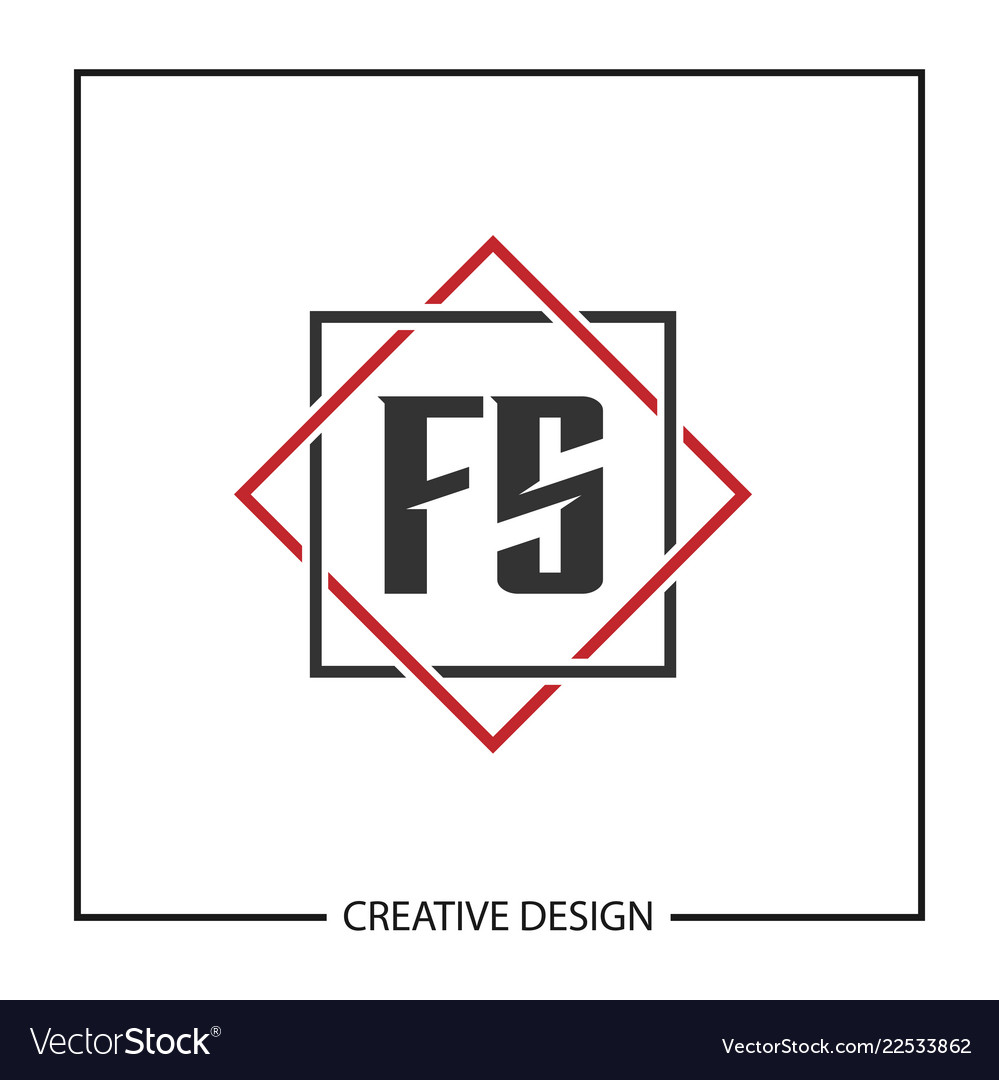 Initial letter fs logo template design Royalty Free Vector Initial letter fs logo template design Royalty Free Vector