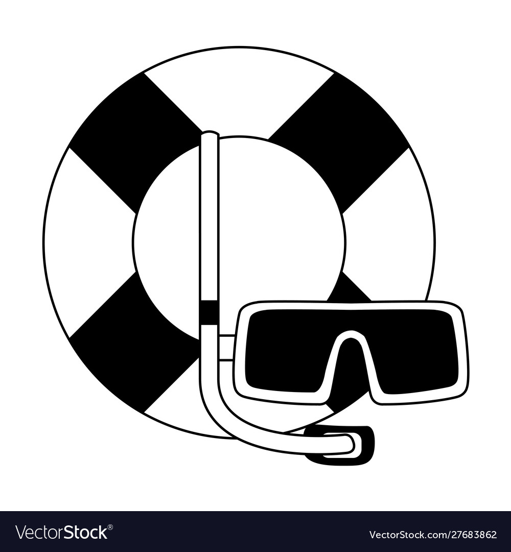 Lifeguard float icon flat design Royalty Free Vector Image