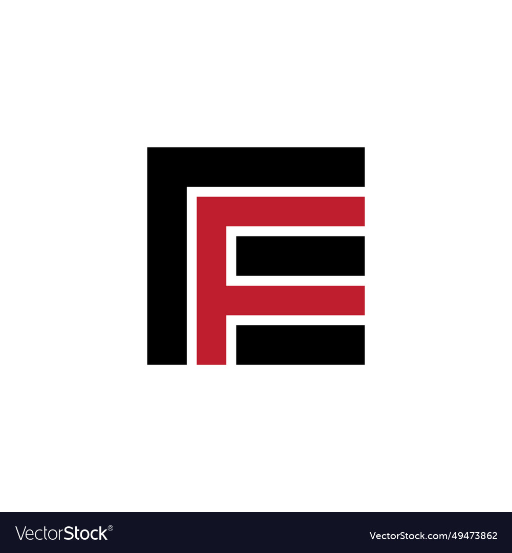 Modern monogram fe or ef letter initial logo Vector Image