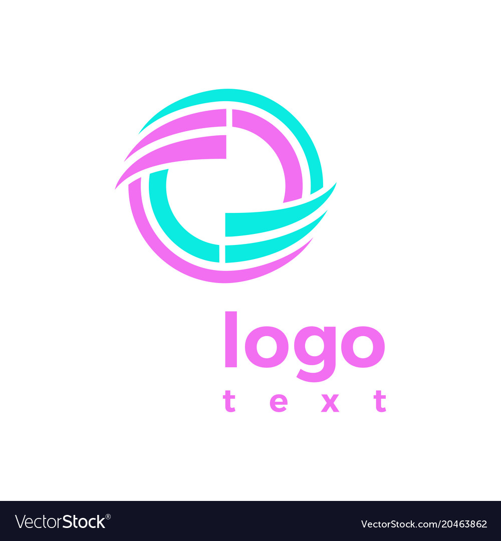 Purple blue logo abstract concept a design Vector Image