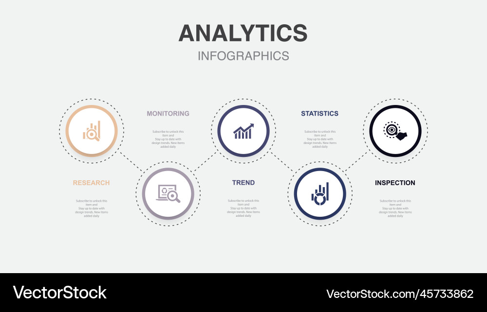 Research monitoring trend statistics Royalty Free Vector