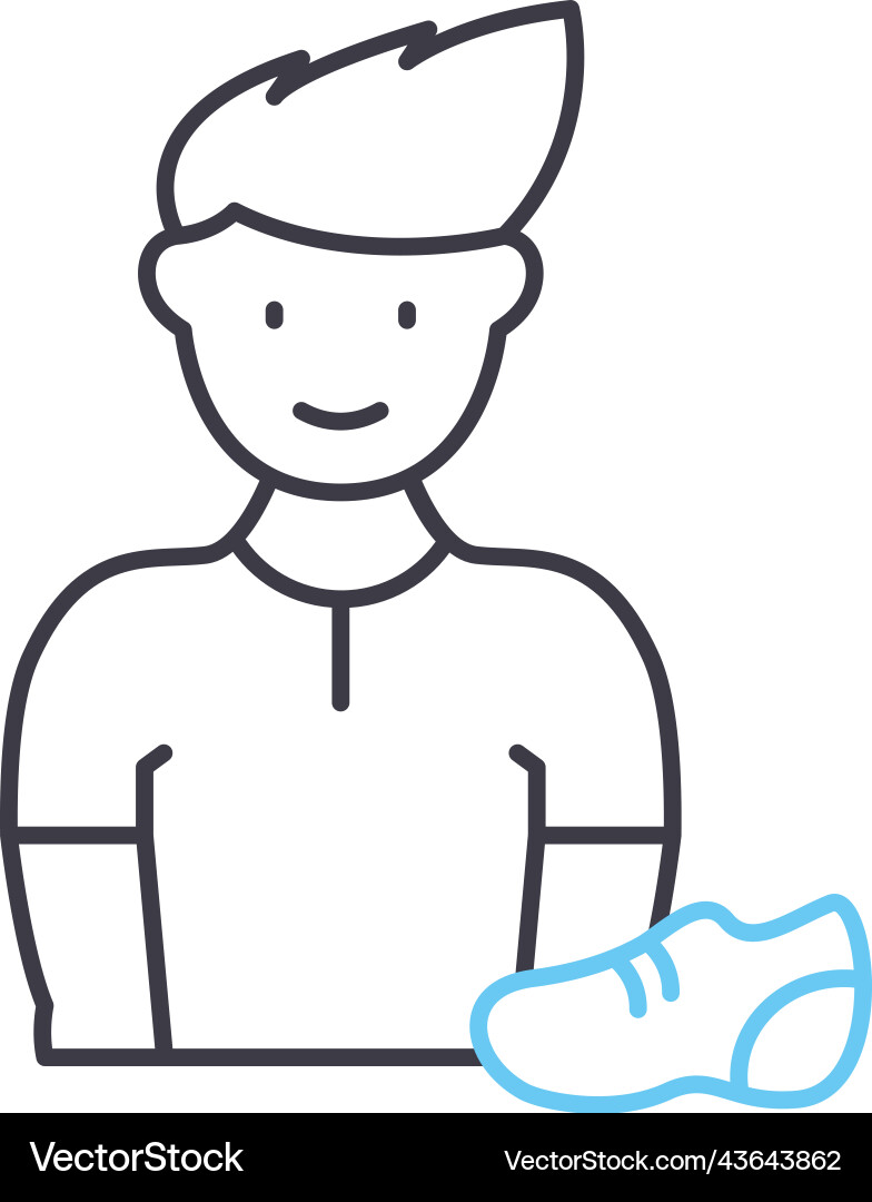 Running man line icon outline symbol Royalty Free Vector