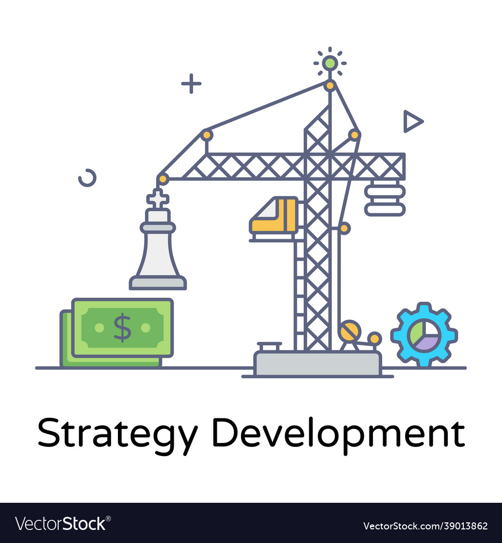 Strategy development Royalty Free Vector Image