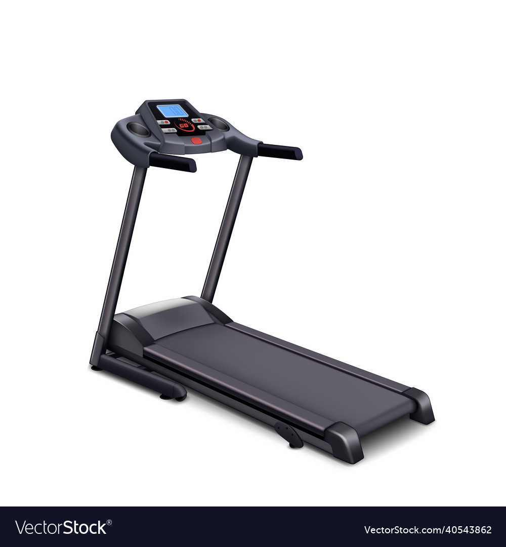 Treadmill sportive equipment for training Vector Image