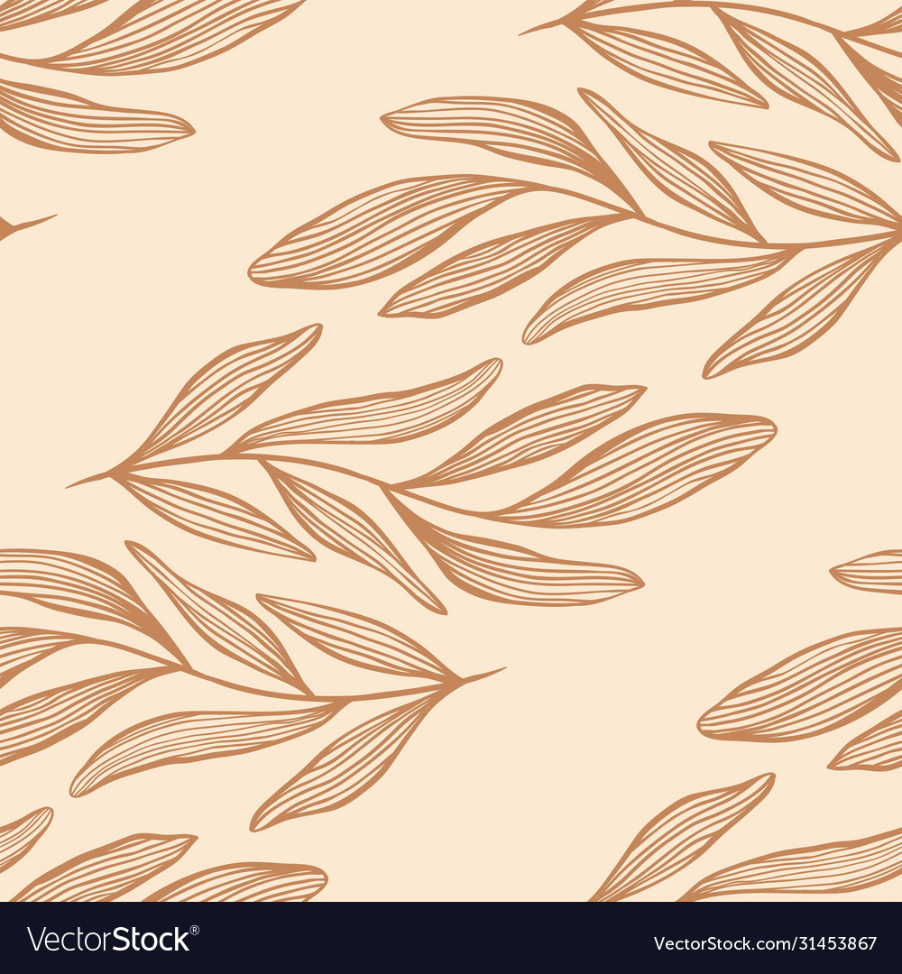 Abstract botanical seamless pattern in light Vector Image