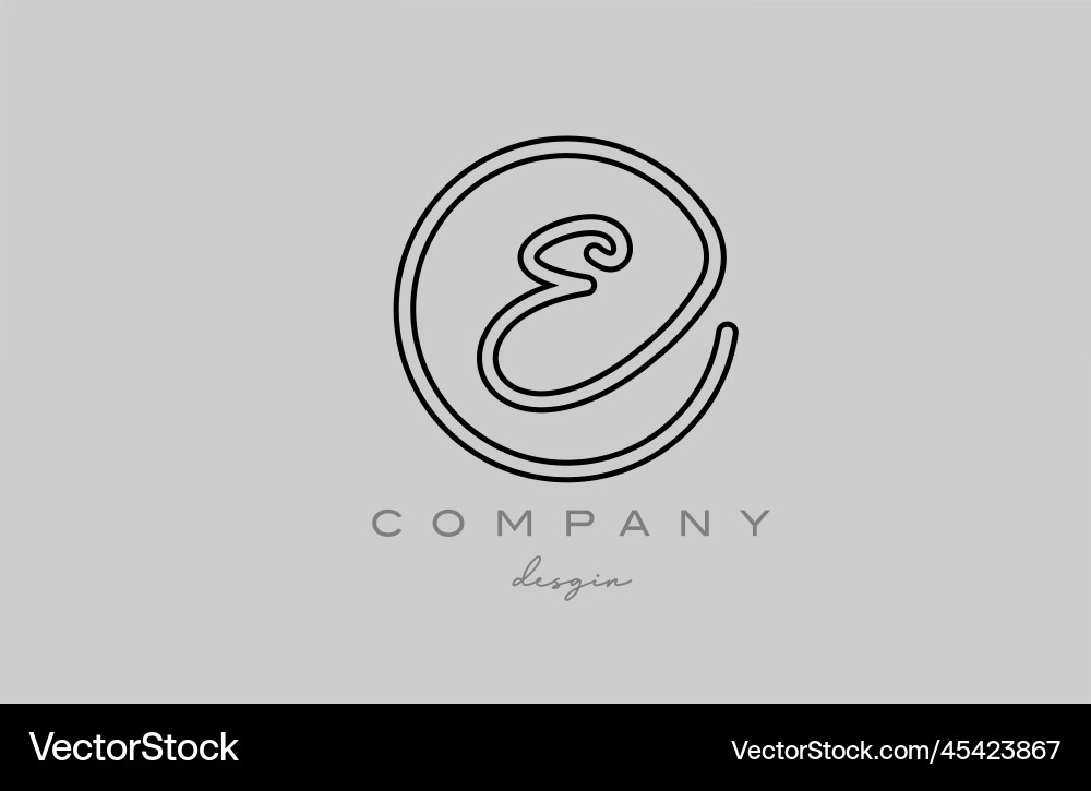 Black and grey alphabet letter logo icon design Vector Image