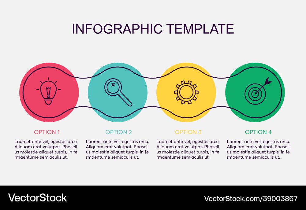 Circle infographic design template with icons Vector Image