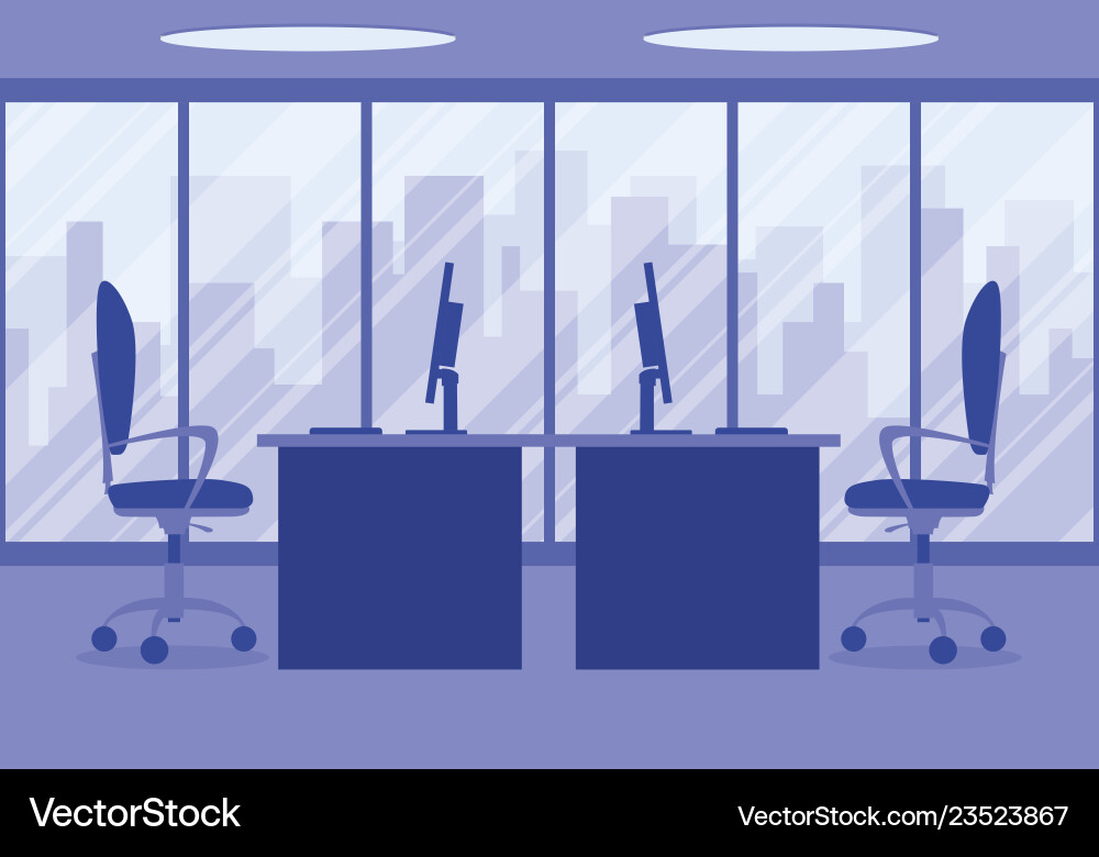 Design of a modern office designer workplace Vector Image