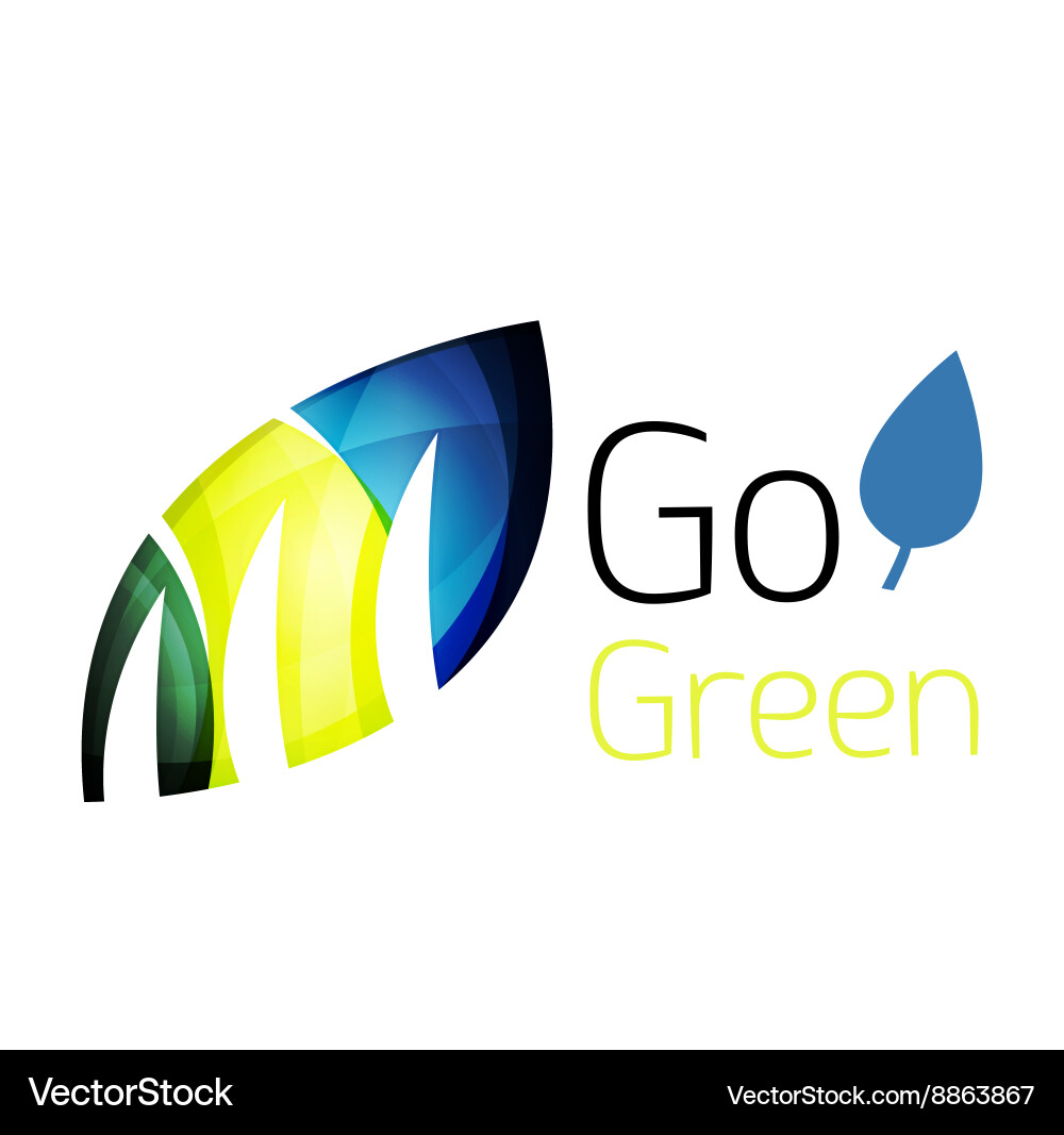 Go green nature concept Royalty Free Vector Image