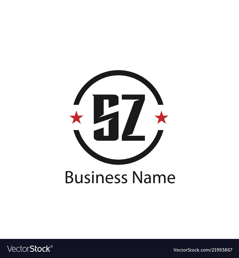Initial letter sz logo template design Royalty Free Vector