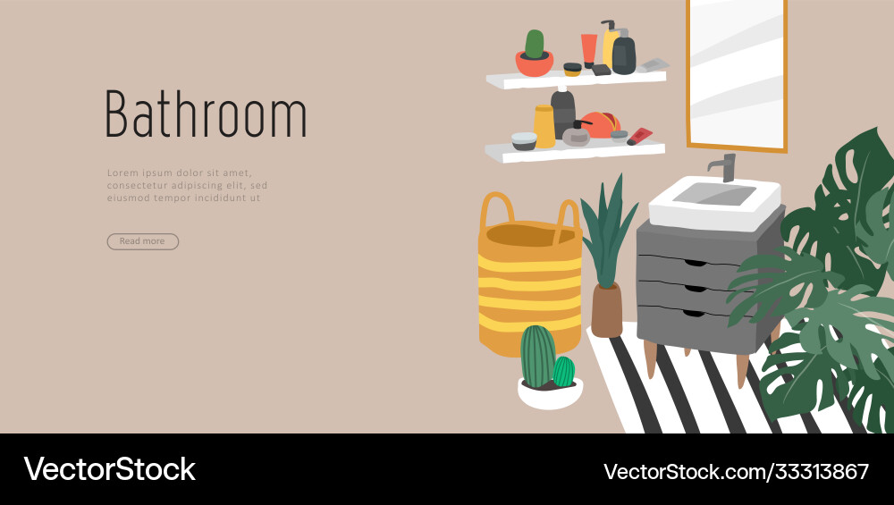 Landing page template with hand drawing Royalty Free Vector