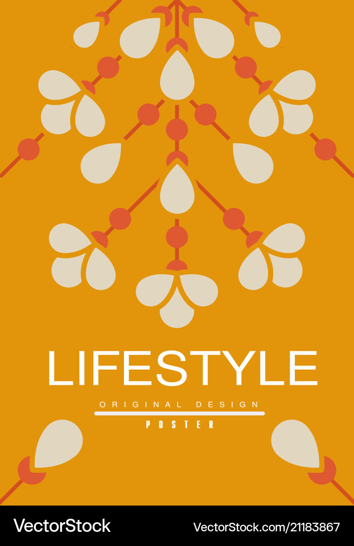 Lifestyle poster original design ecological Vector Image