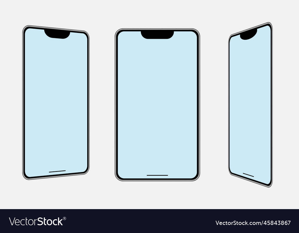 Mobile phone frame smartphone template Royalty Free Vector