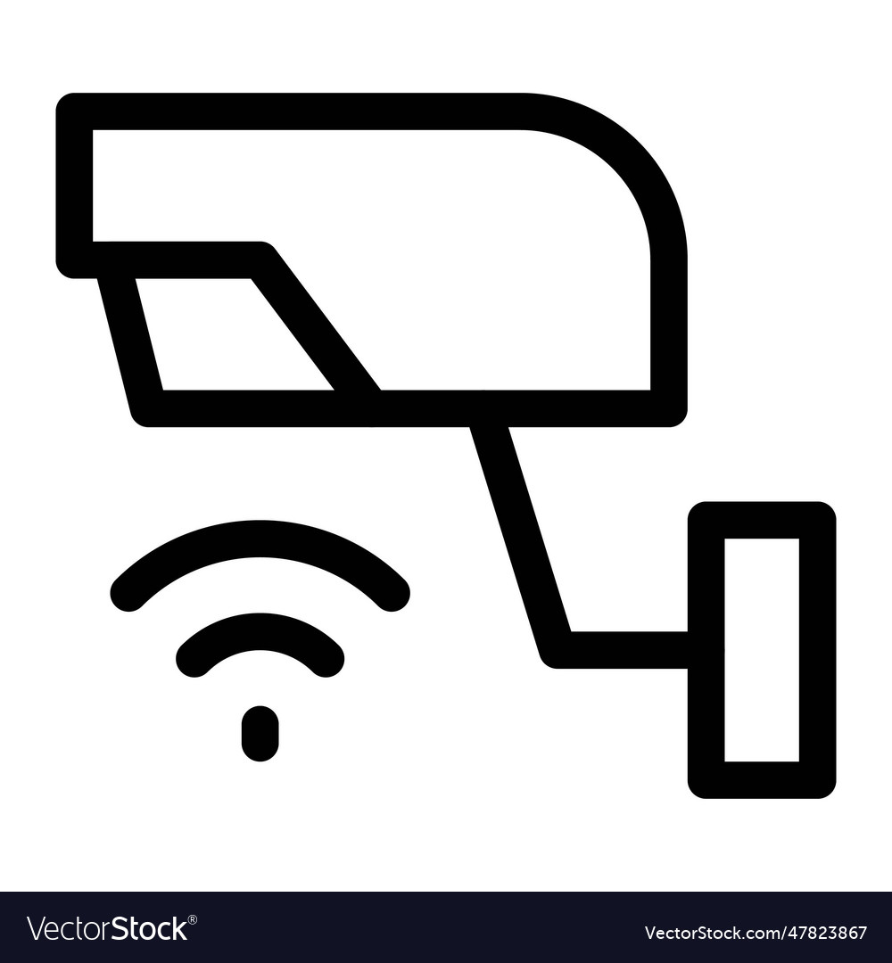 Monitoring with a wireless security camera Vector Image