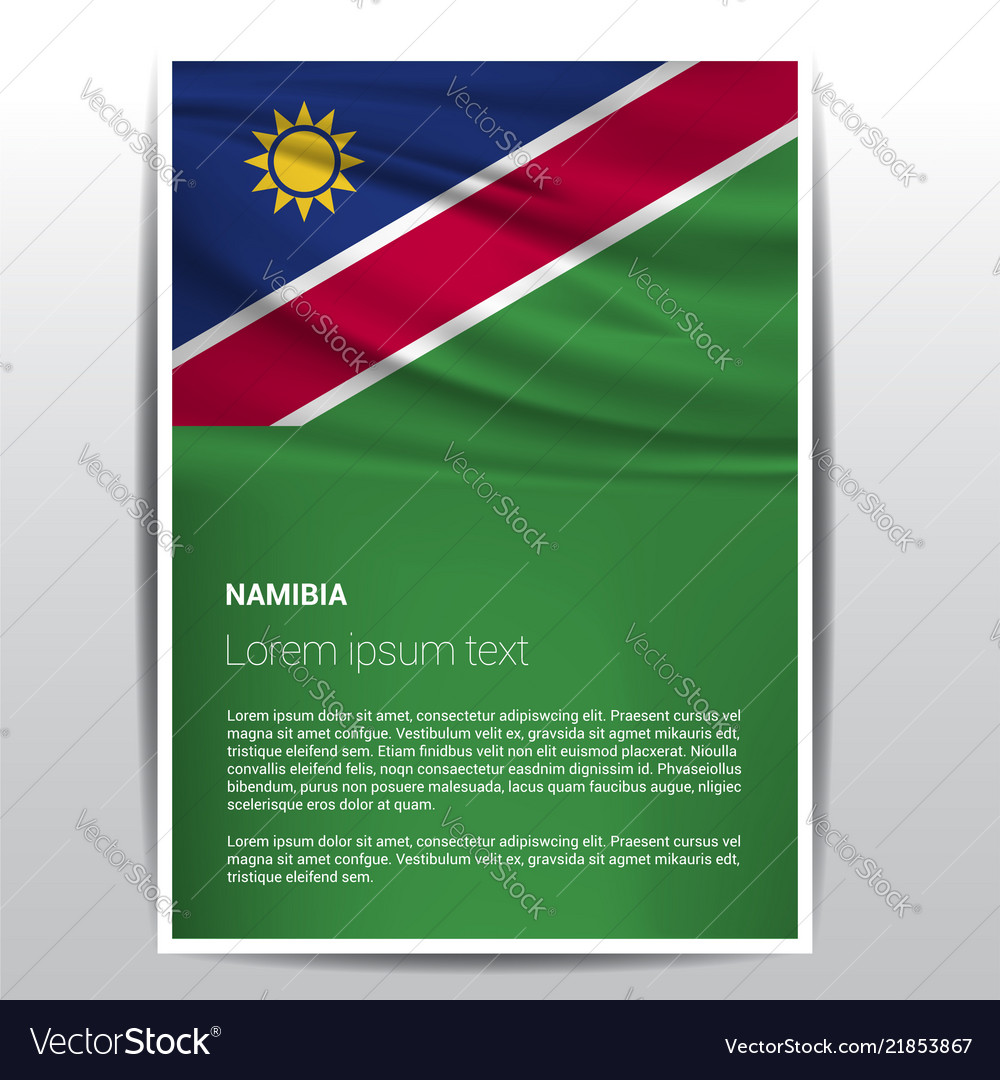 Namibia flags design Royalty Free Vector Image