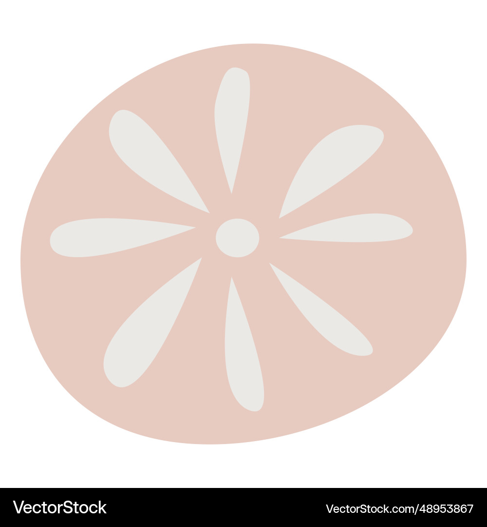 Pink round flower organic abstract Royalty Free Vector Image