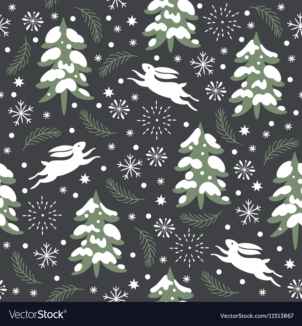 Seamless xmas pattern Royalty Free Vector Image