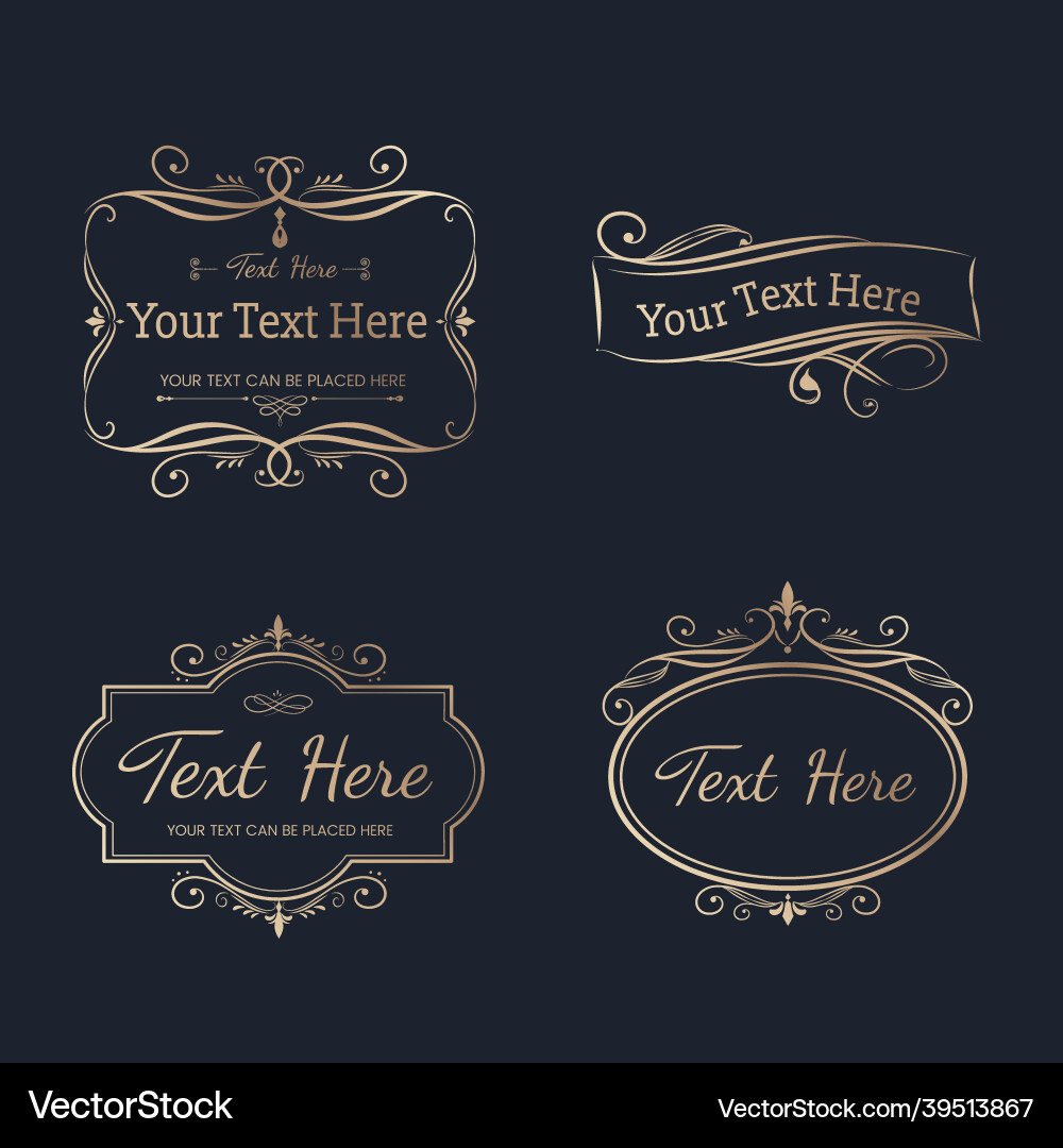 Vintage ornamental banners Royalty Free Vector Image