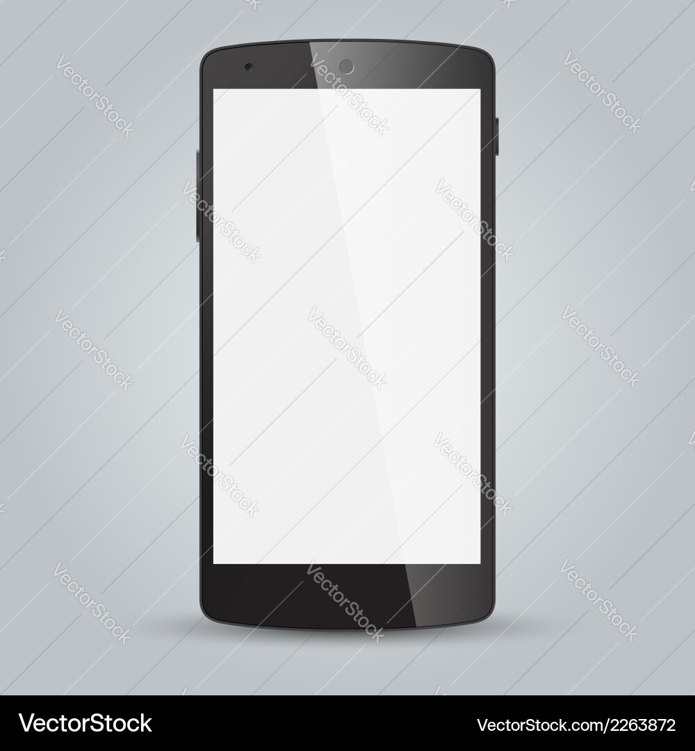 Black business mobile phone style isolated Vector Image
