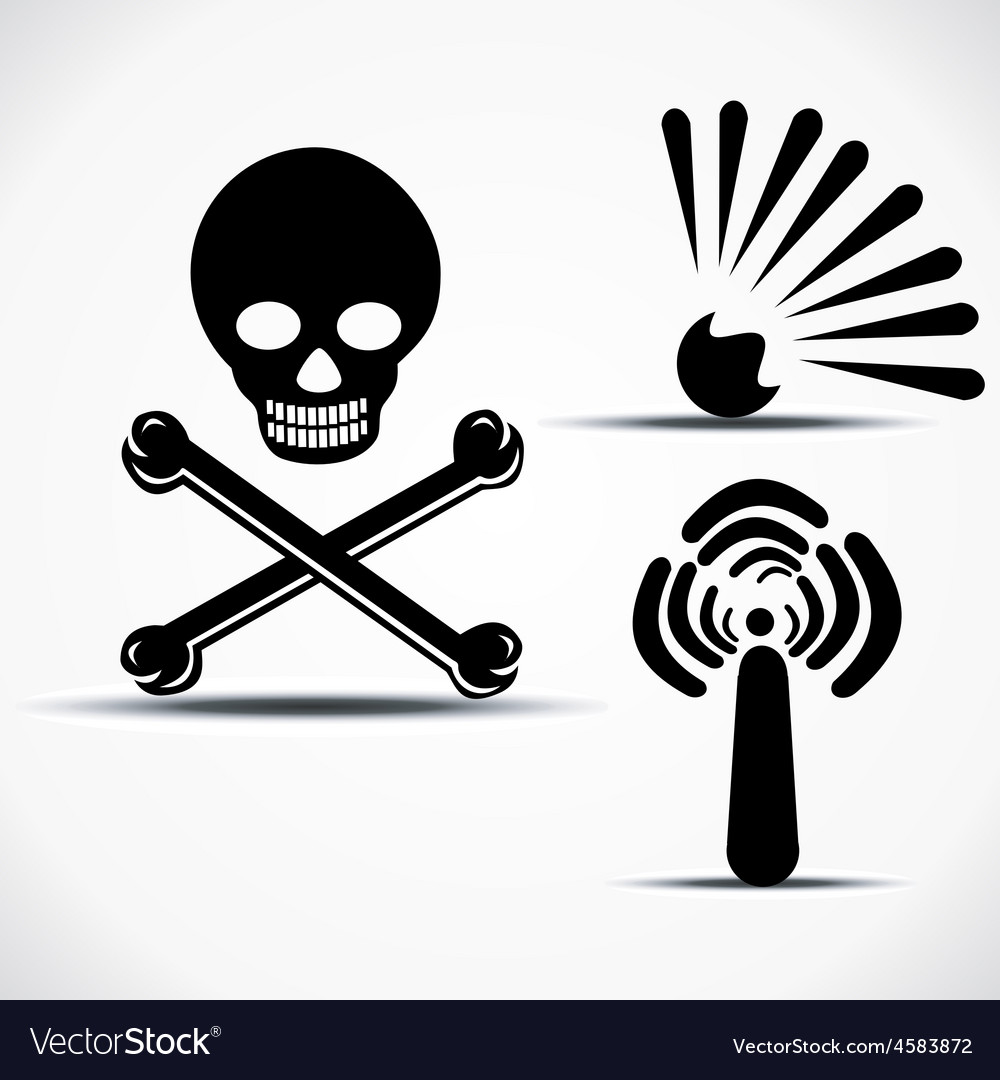 Danger element Royalty Free Vector Image - VectorStock