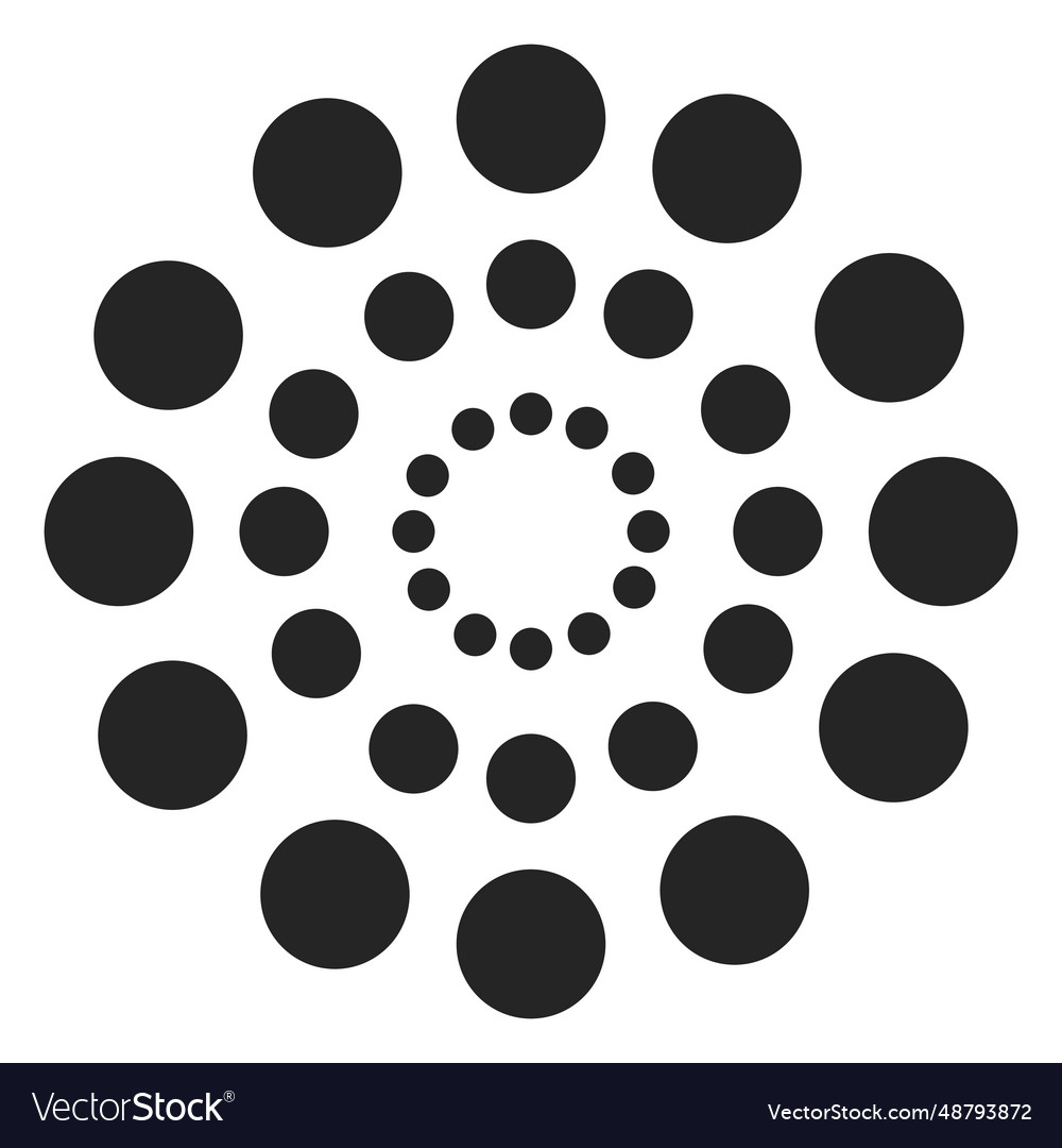Dotted circles pattern Royalty Free Vector Image