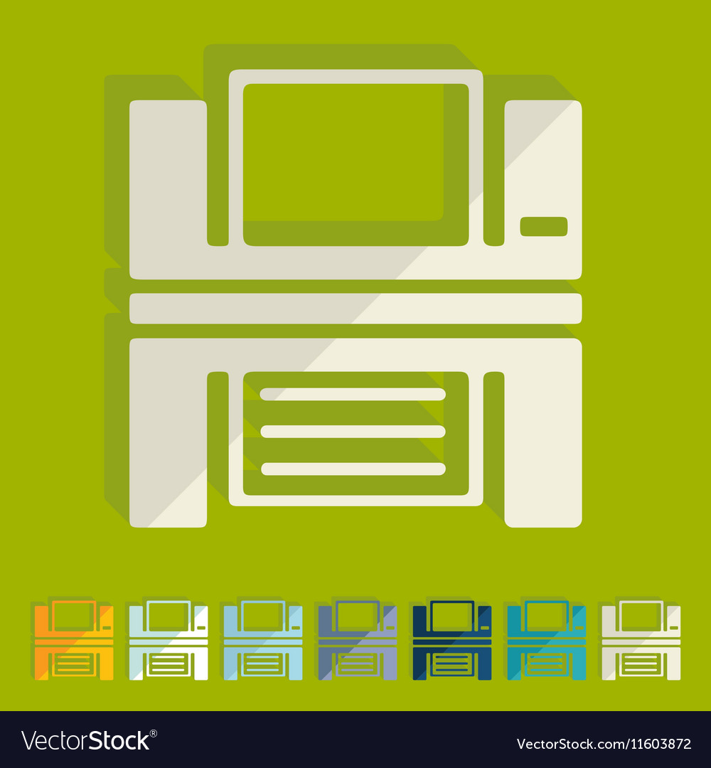 Flat design printer Royalty Free Vector Image - VectorStock