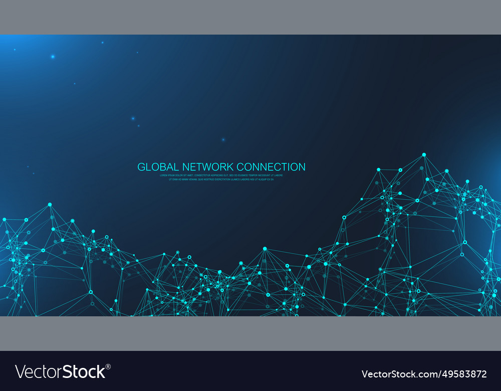 Global Network Connection Banner Design Template Vector Image