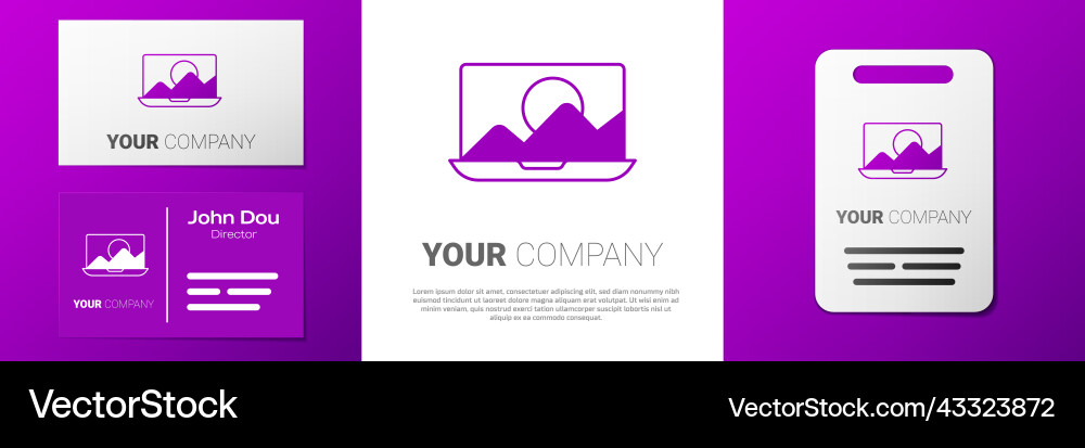 Logotype photo retouching icon isolated on white Vector Image
