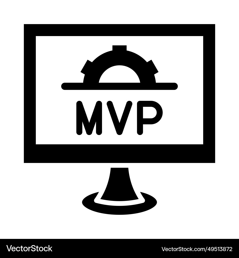 Minimum viable product glyph icon for personal Vector Image