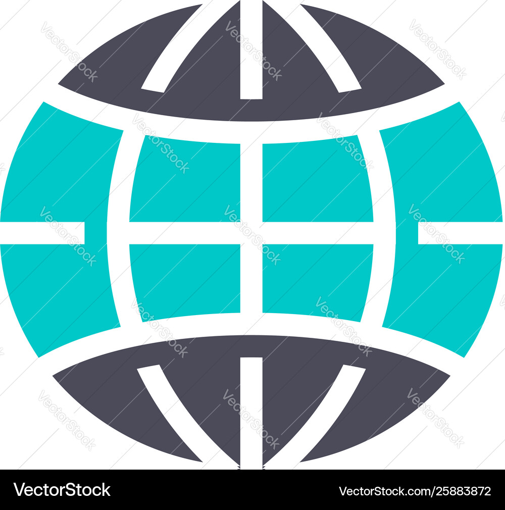 New gray turquoise icon on a white background Vector Image