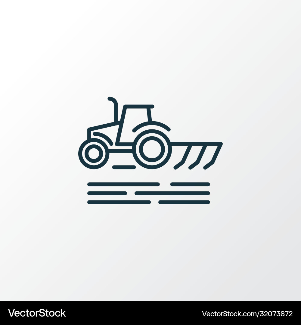 Plowing icon line symbol premium quality isolated Vector Image
