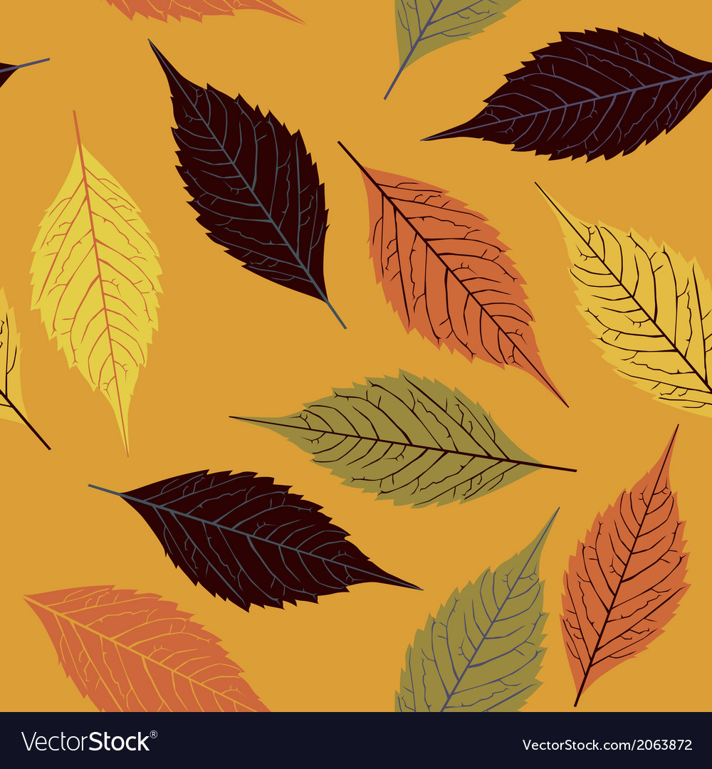 Seamless pattern with leaf abstract leaf texture Vector Image