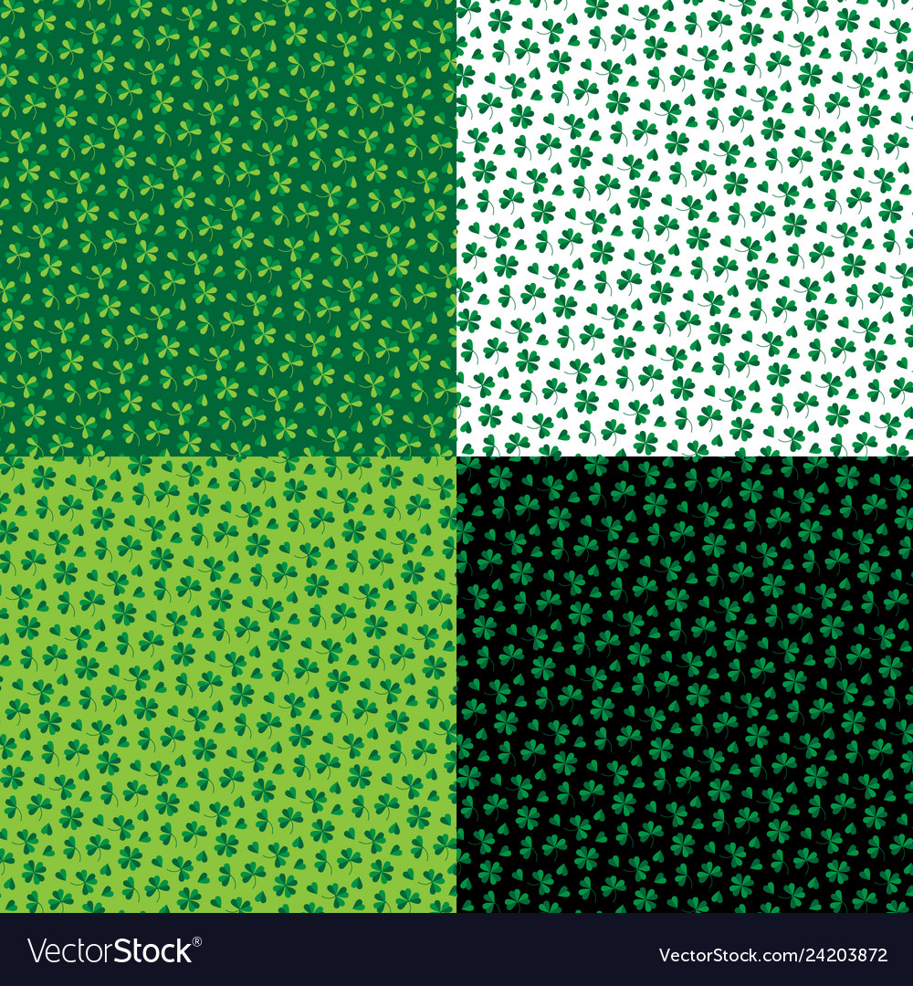 Shamrock patterns Royalty Free Vector Image - VectorStock