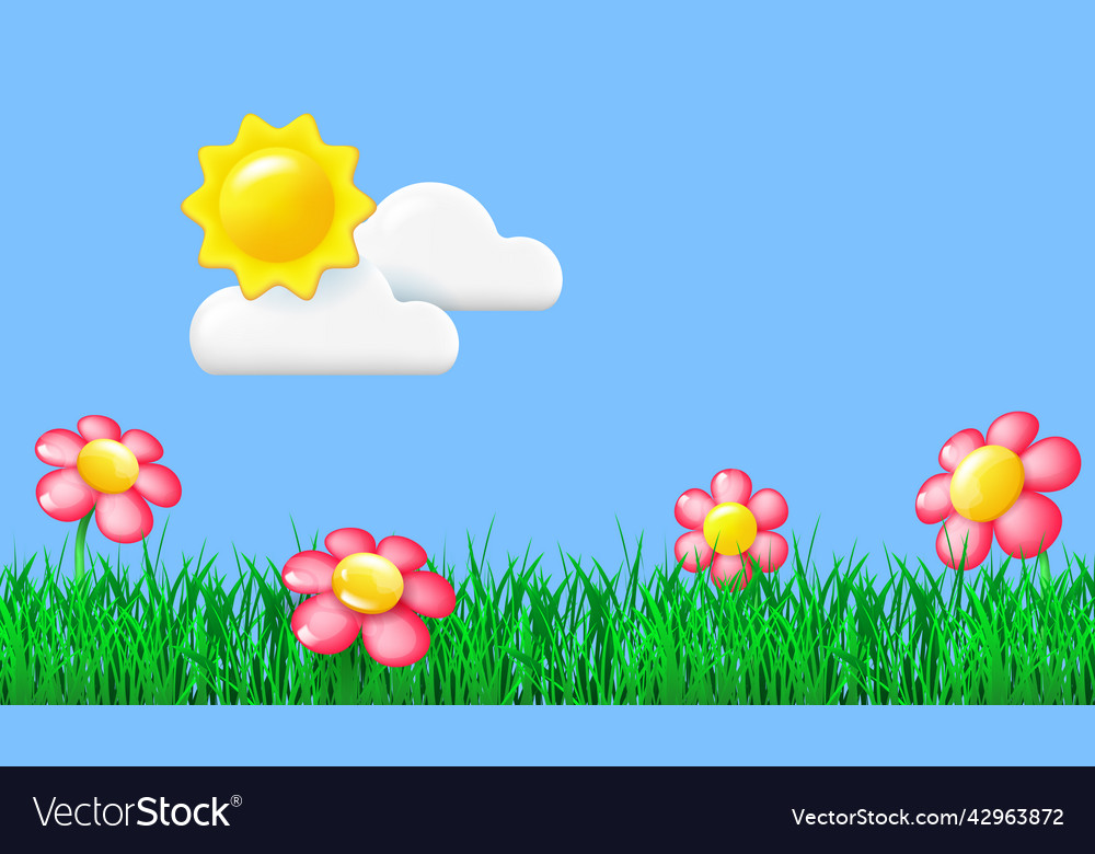 Spring landscape Royalty Free Vector Image - VectorStock