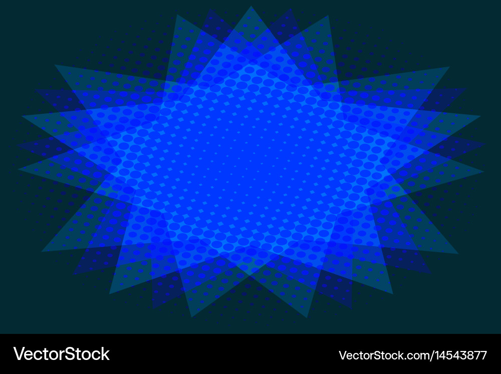 Abstract background of blue star Royalty Free Vector Image