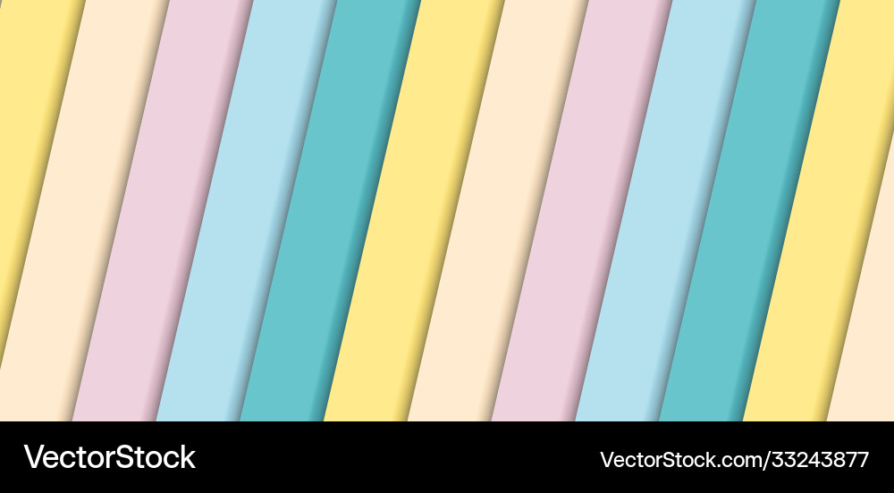 Abstract banner pastel stripes diagonal pattern Vector Image