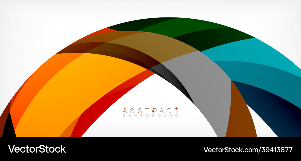 Color circle shapes minimal geometric background Vector Image