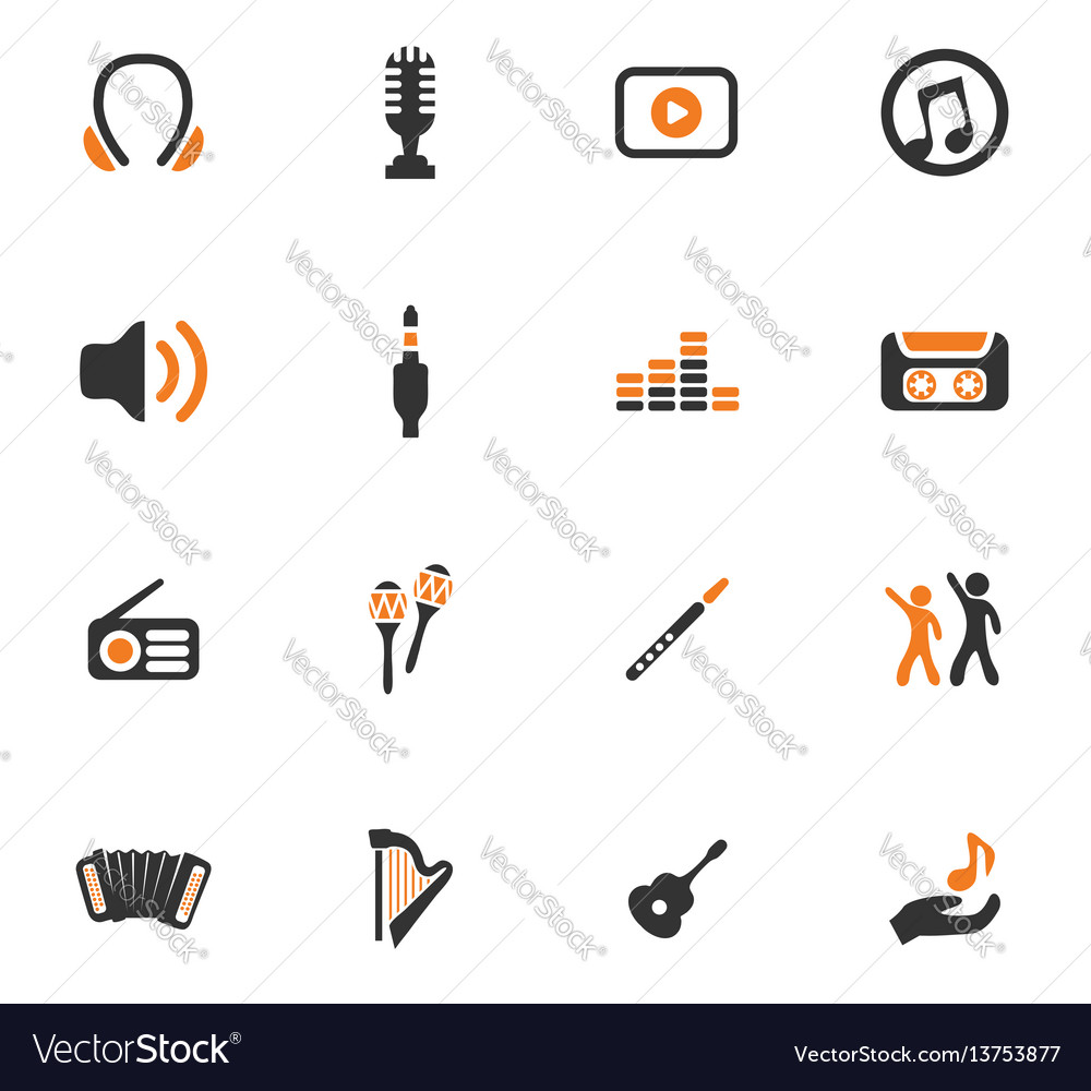 Disco or club icons set Royalty Free Vector Image