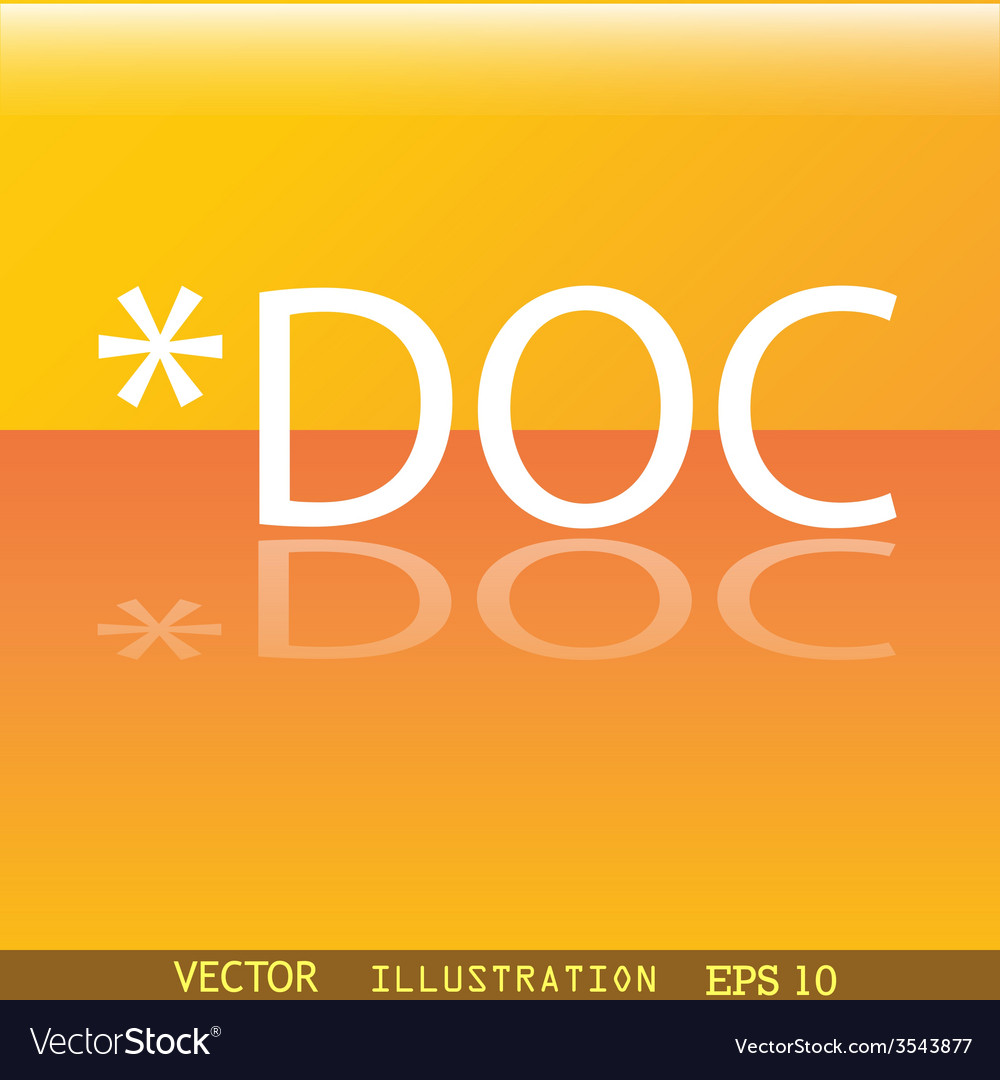 Doc file extension icon symbol flat modern web Vector Image