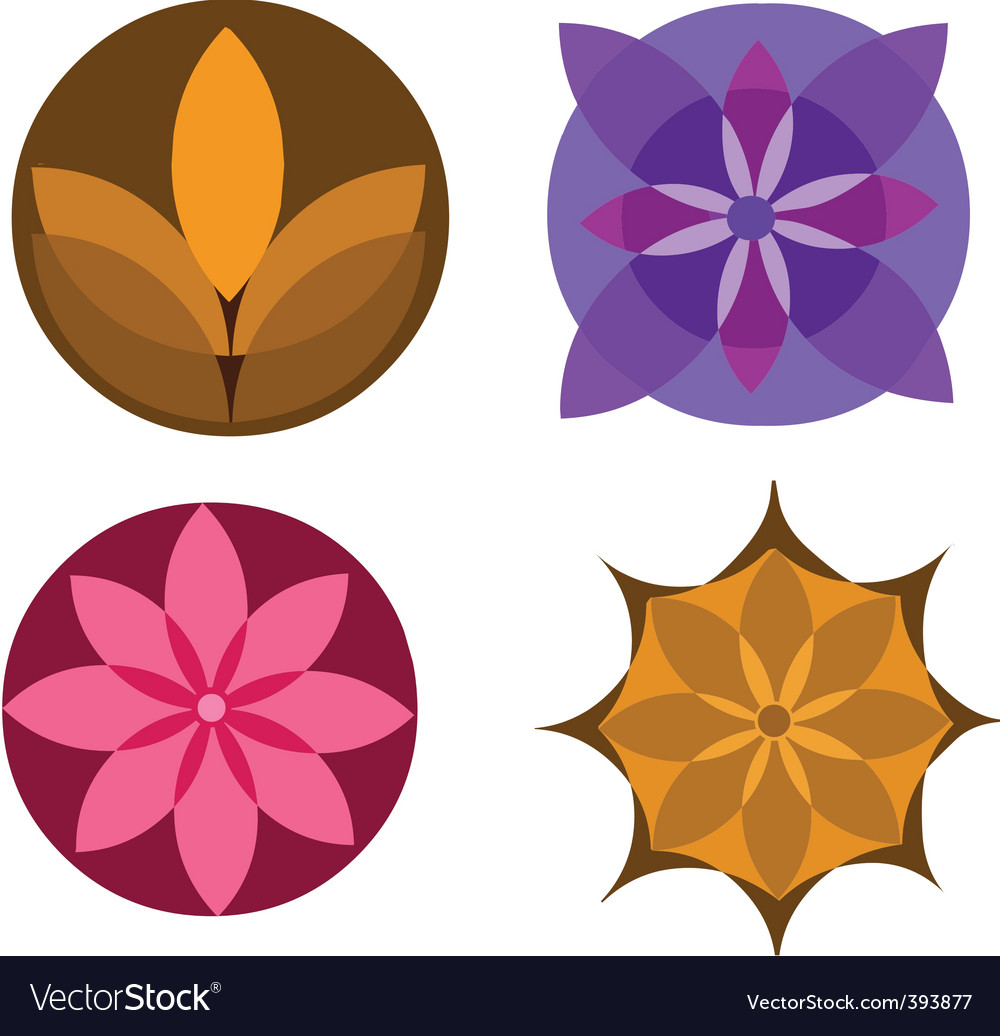 Floral elements background Royalty Free Vector Image