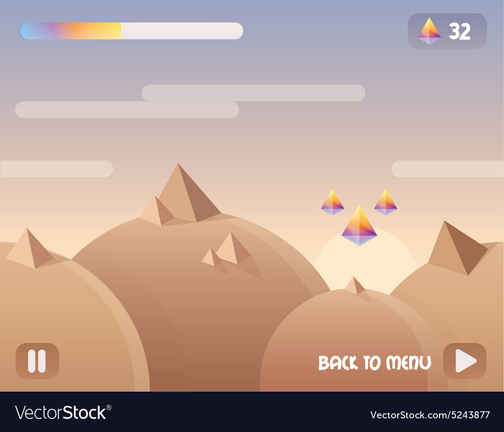 Game user interface background level design Vector Image