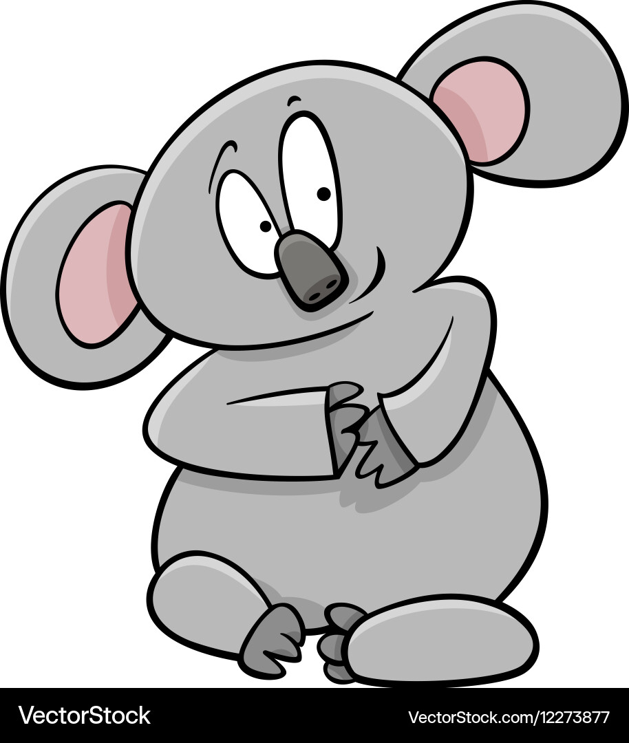 Koala cartoon animal character Royalty Free Vector Image
