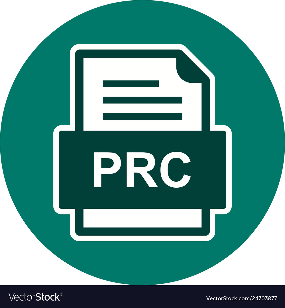 Prc file document icon Royalty Free Vector Image