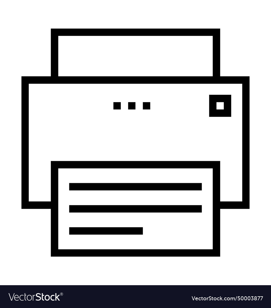 Printer line icon Royalty Free Vector Image - VectorStock