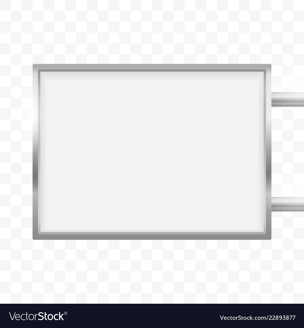 Rectangular signage light box signboard rectangle Vector Image