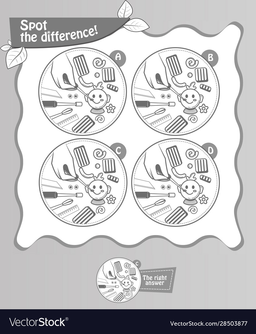 Spot difference handmade Royalty Free Vector Image