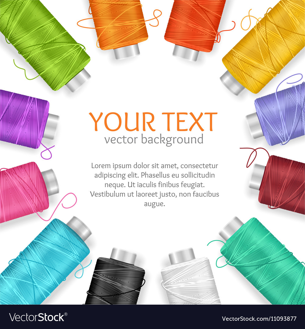 Thread spool banner Royalty Free Vector Image - VectorStock